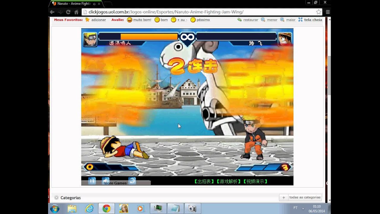 Gameplay de Naruto anime fighting jam wing - YouTube