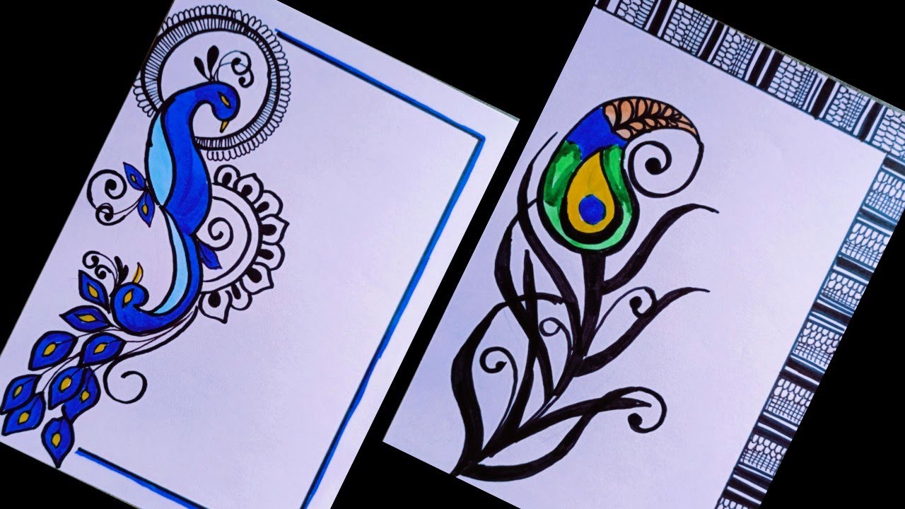 New Peacock 🦚 Border Designs/ Project Work Designs/ Front Page Design ...
