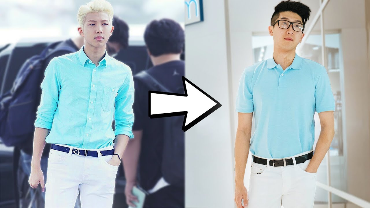 I Dressed like RM from BTS for a Day - YouTube