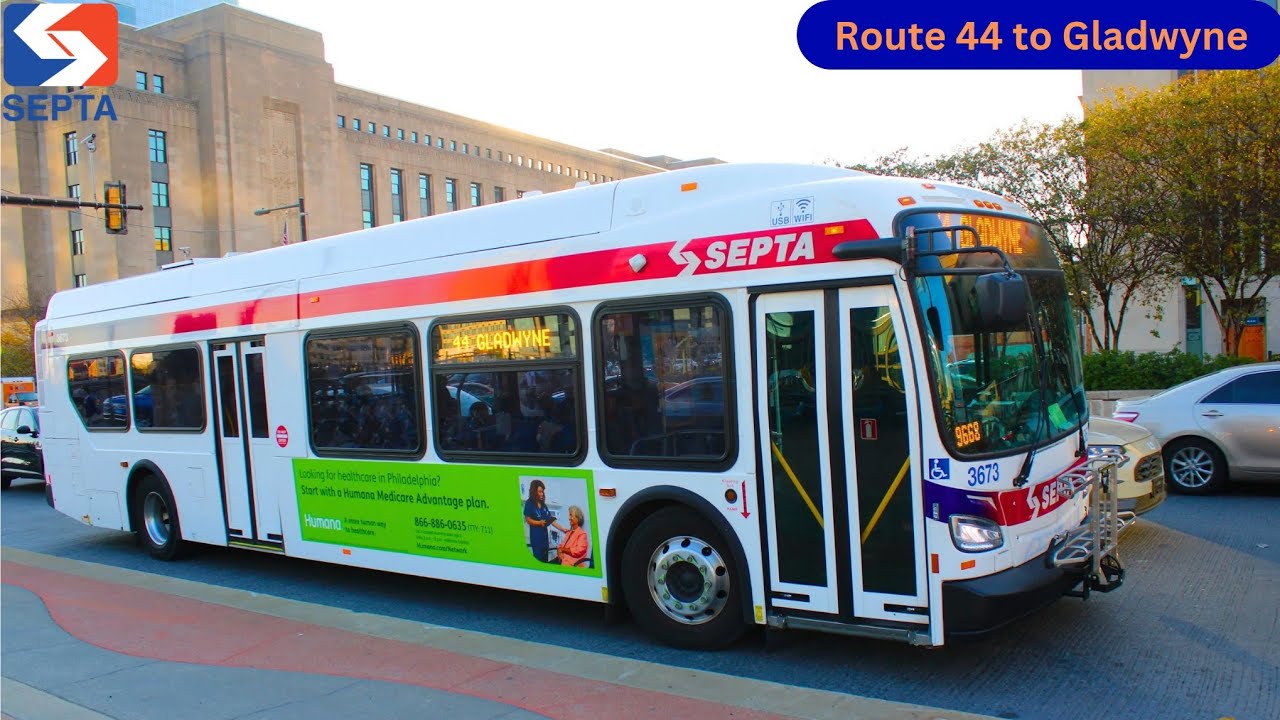 SEPTA - Ride Aboard 2024 New Flyer XDE40 Xcelisor #3673 on Route 44 to ...
