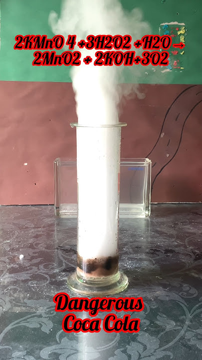 How potassium Permanganate reacts with hydrogen peroxide |Science Experiments - YouTube