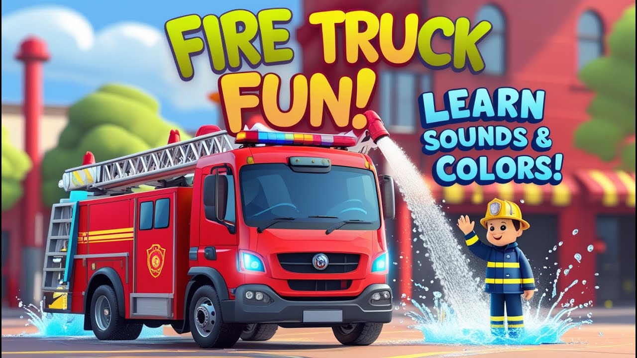 Learn Fire Truck Noises & Fun Sounds for Toddlers | Fire Engine Sounds ...