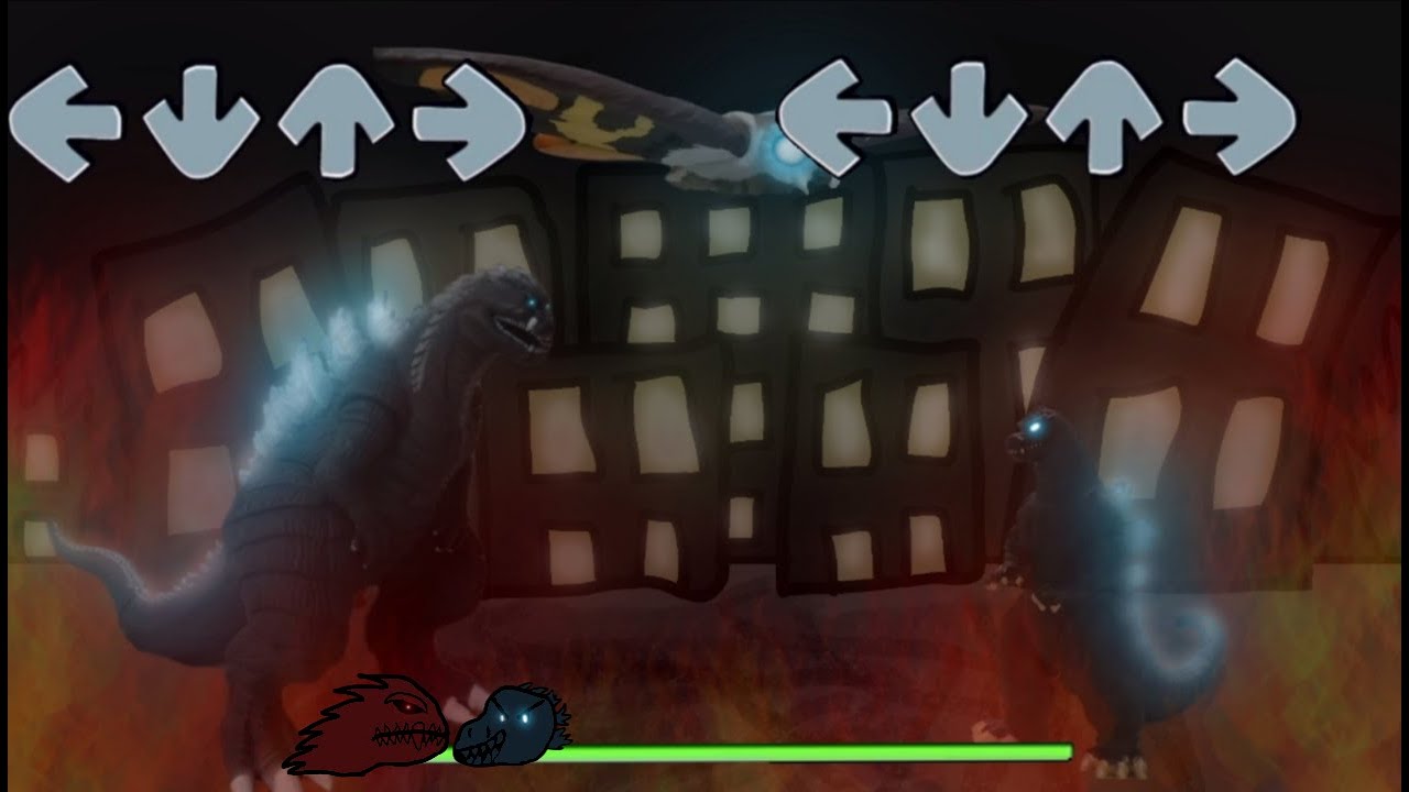 FNF Godzilla última vs biogoji/mini Godzilla #FRIDAYNIGHTFUNKIN - YouTube