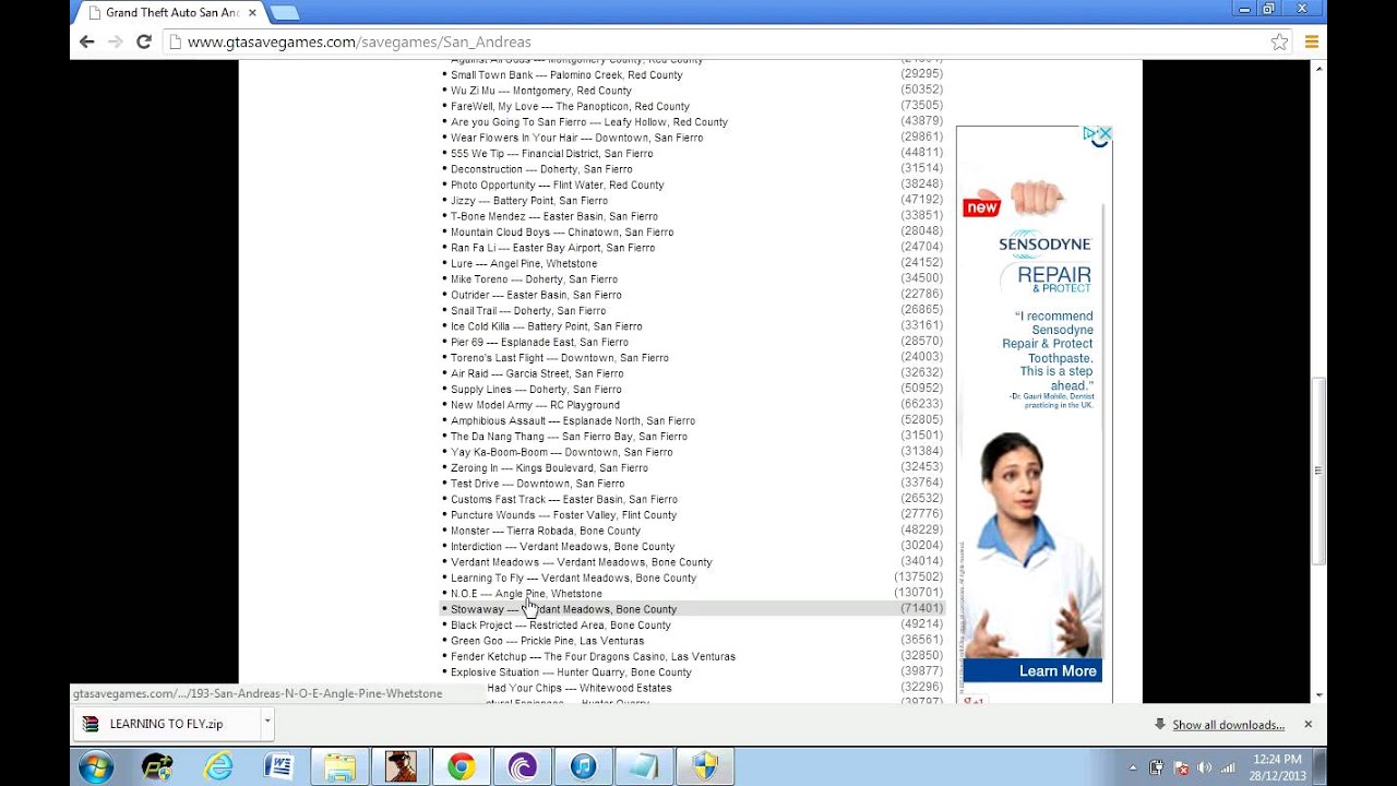 How to Skip a Mission in gta san andreas ( save game files) - YouTube
