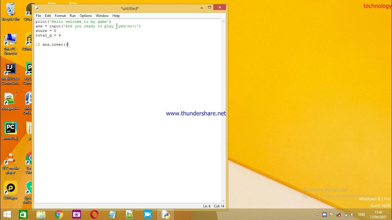 create a simple in python idle - YouTube