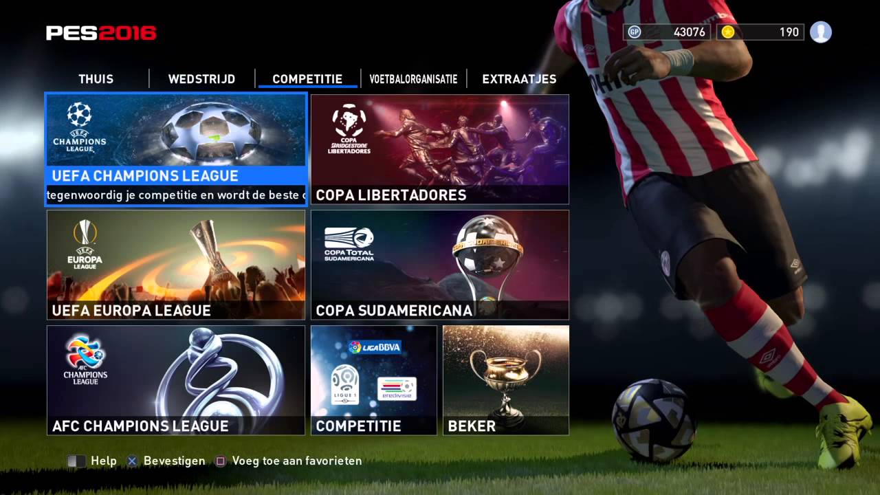 Pes 2016 main menu - YouTube