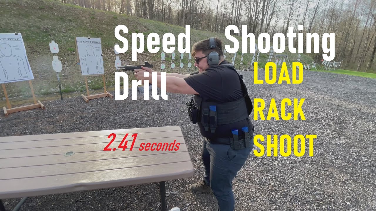 Practical Pistol Speed Shooting Drill - Load, Rack & Shoot - 2:41 sec ...