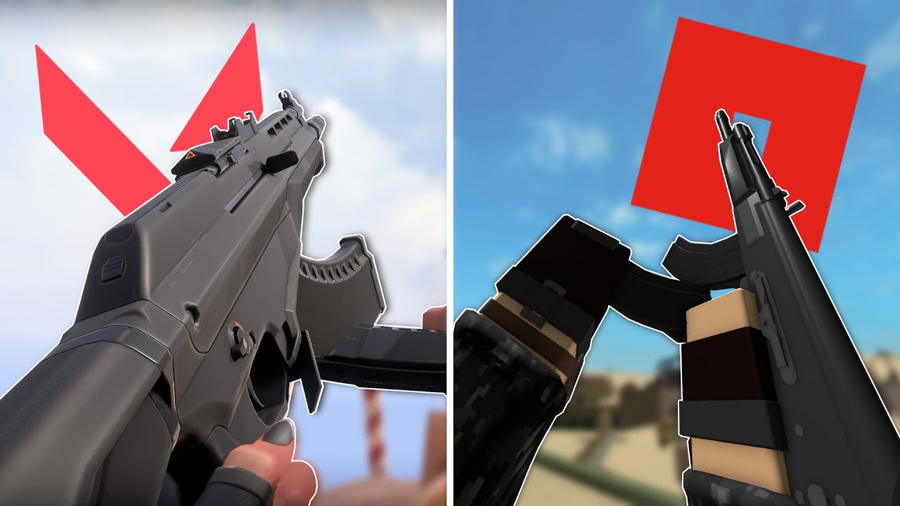 using the VANDAL from VALORANT in ROBLOX (phantom forces) - YouTube