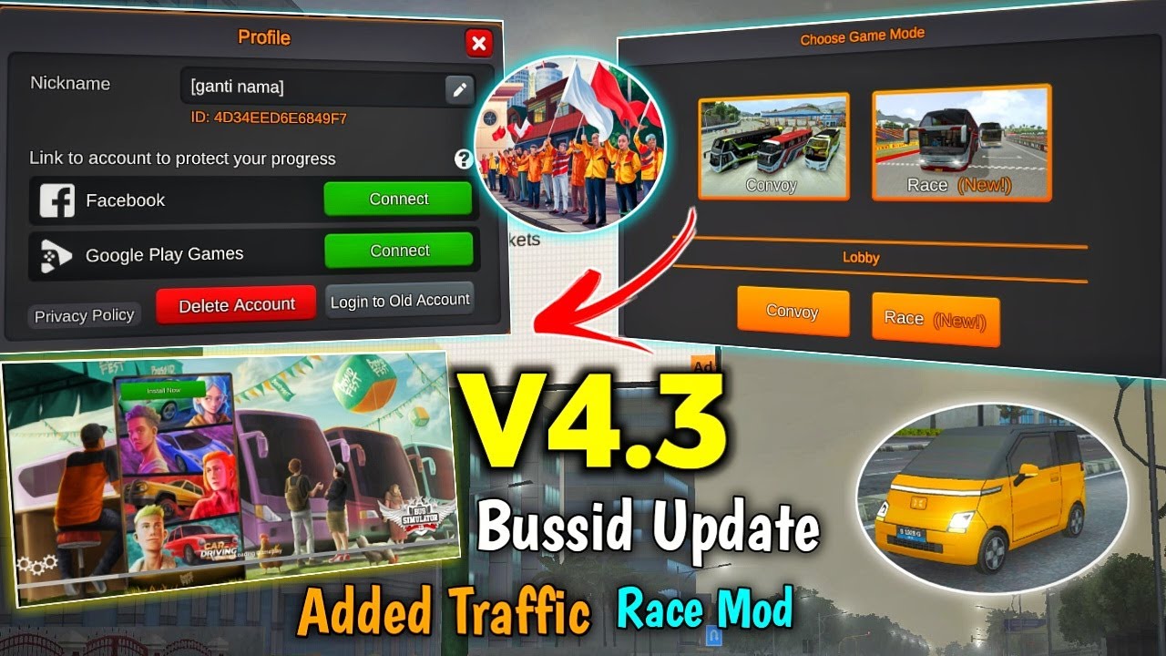 Big Update v4.3 - Added Traffic new multiplayer Race Mod For Bussid ...