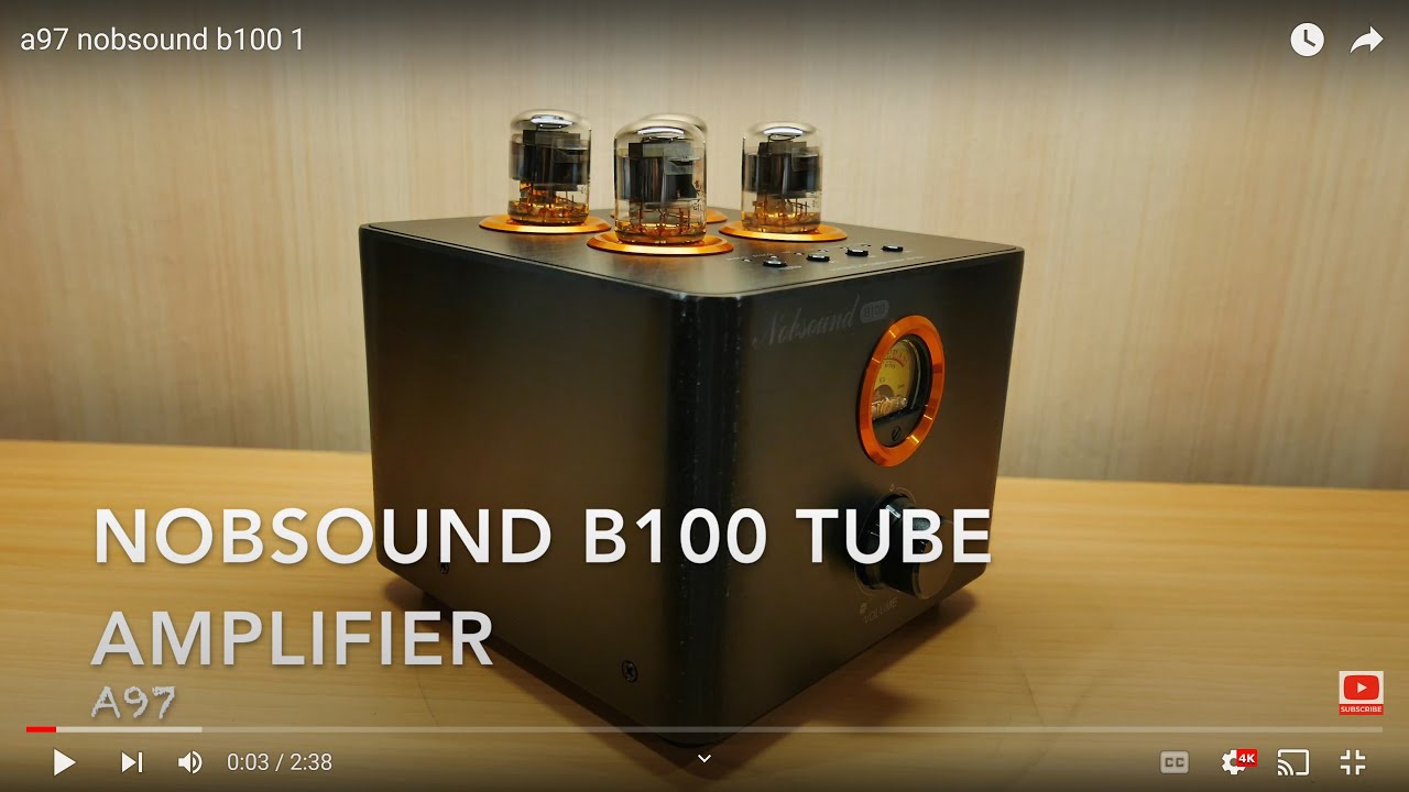 Nobsound B100 Bluetooth Tube Amplifier USB Player COAX/OPT Power Amp w ...