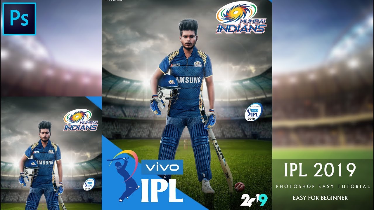 Photoshop Manipulation Tutorial | How To Make IPL 2019 Poster | Easy By ...
