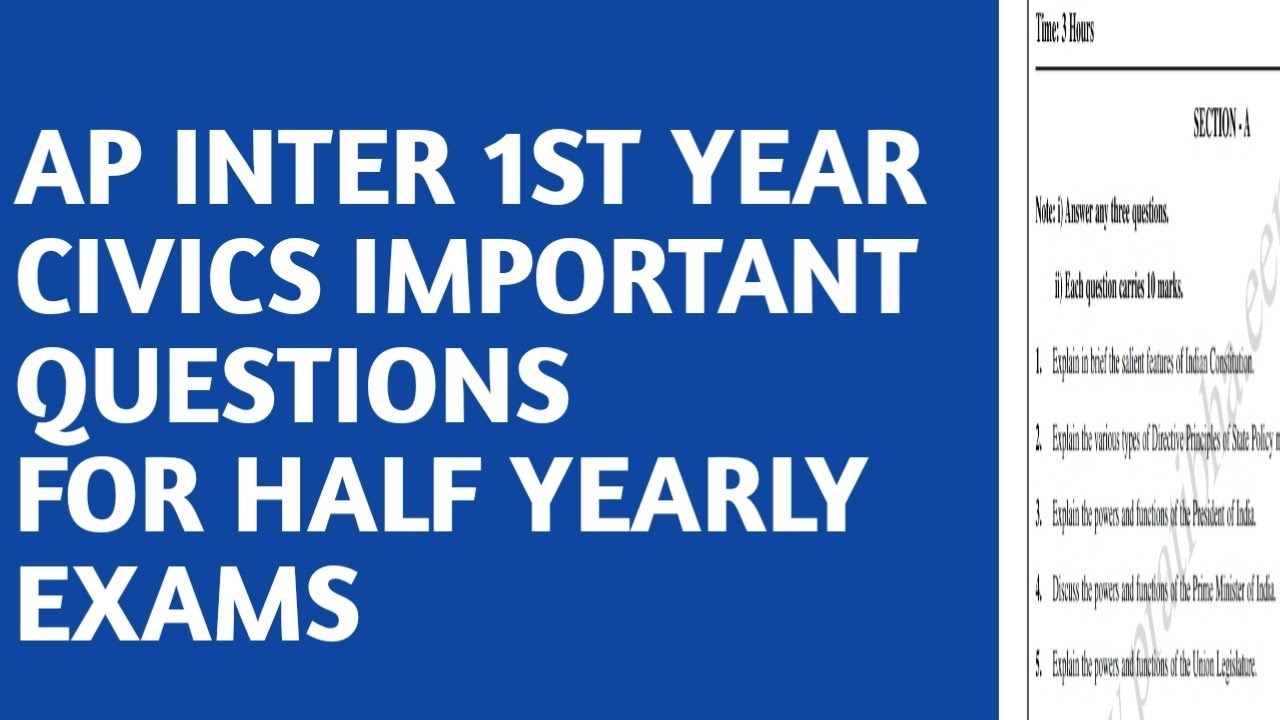 AP INTER 1ST YEAR CIVICS IMPORTANT QUESTIONS|CIVICS IMPORTANT QUESTIONS ...