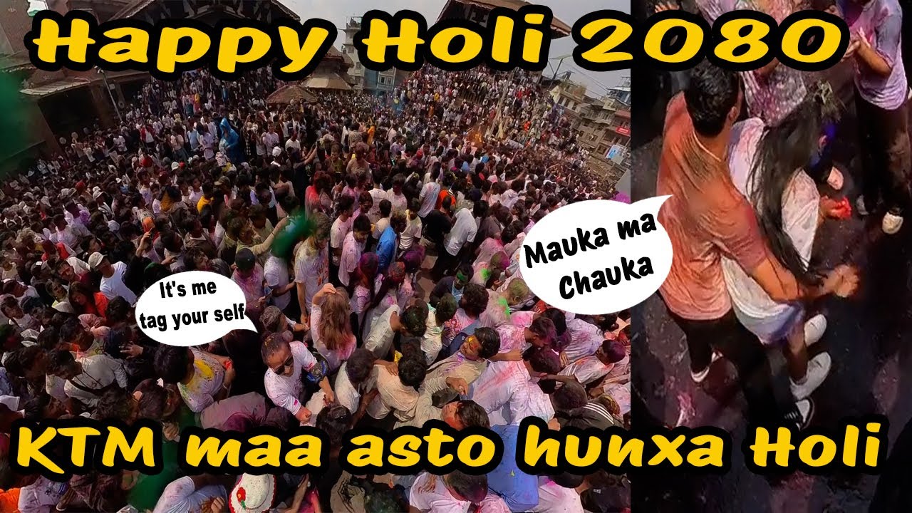 Basantapur Holi Program || 2080 Holi special || @GalliRidesNepalE - YouTube