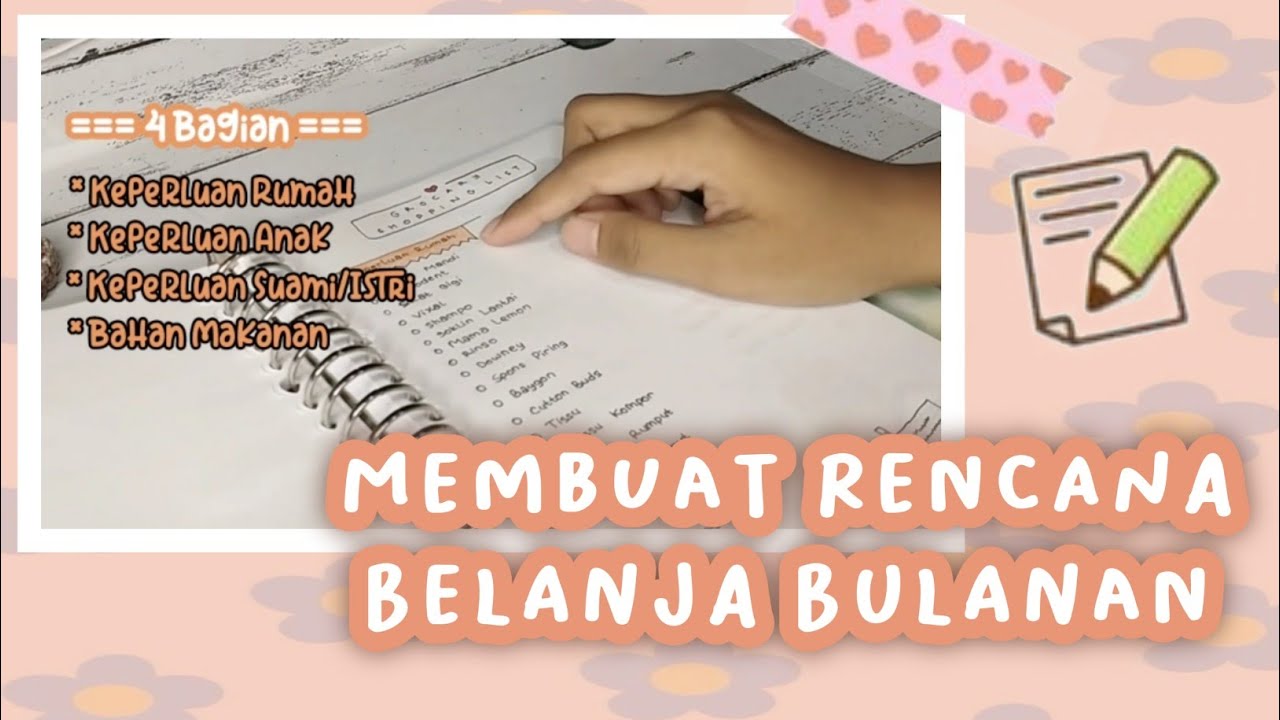 MEMBUAT DAFTAR BELANJA BULANAN || TIPS HEMAT BELANJA BULANAN - YouTube