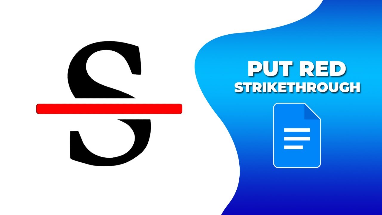 How to put red Strikethrough in Google Docs - YouTube
