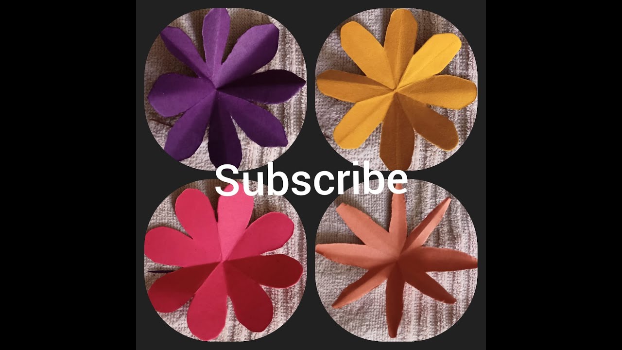 Different kind of paper flower cutting for kids part -1 | very easy ...