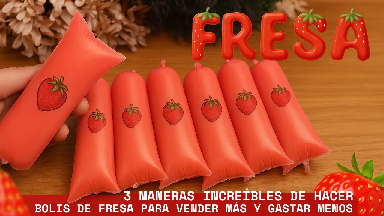 3 Maneras Increíbles de Hacer Bolis de Fresa - YouTube