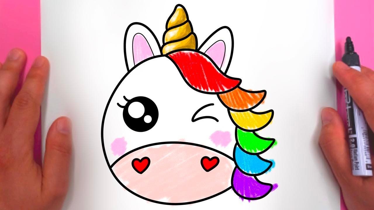PONEI UNICORN CURCUBEU - Desenat si Colorat Pas cu Pas 🦄🌈 HOW TO DRAW A ...