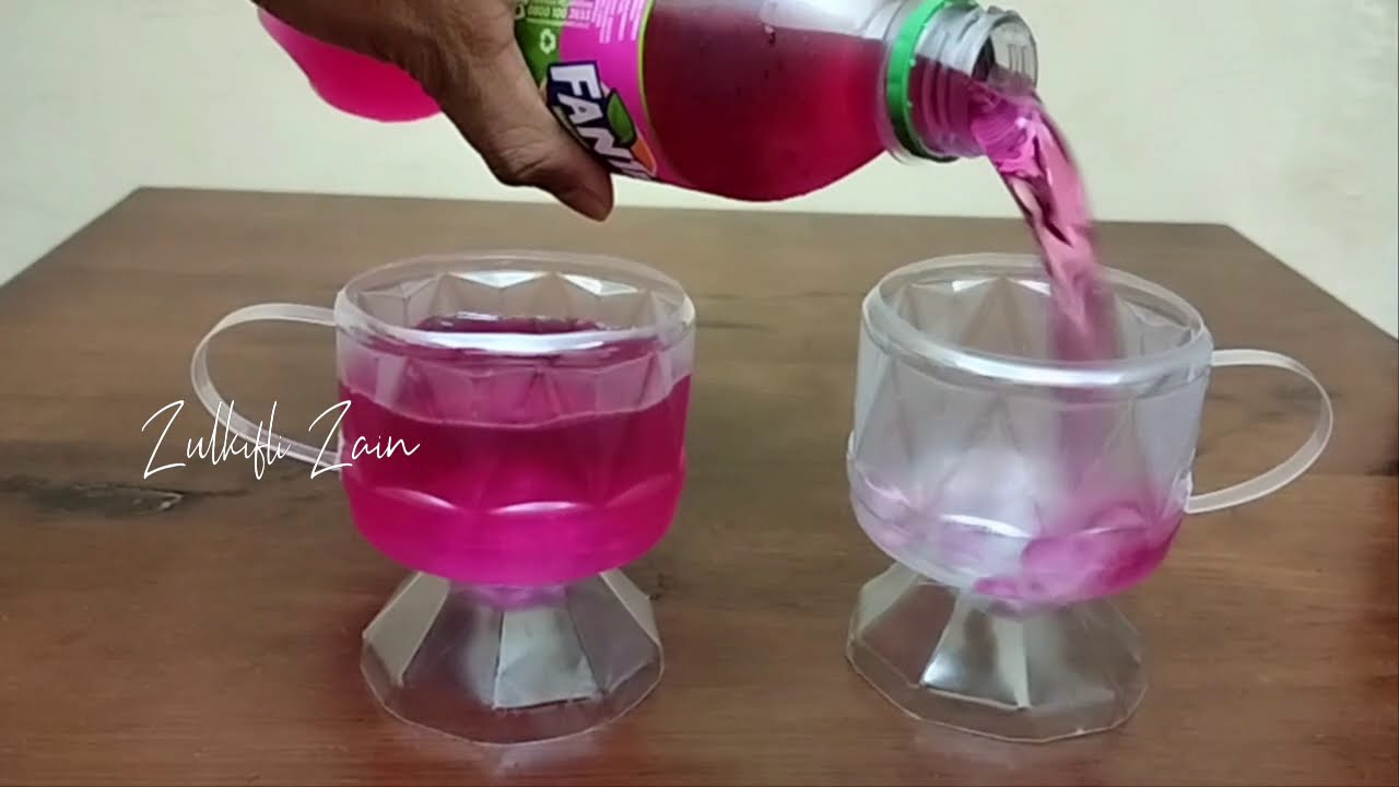 MEMBUAT BOTOL PLASTIK MENJADI GELAS YANG CANTIK - YouTube