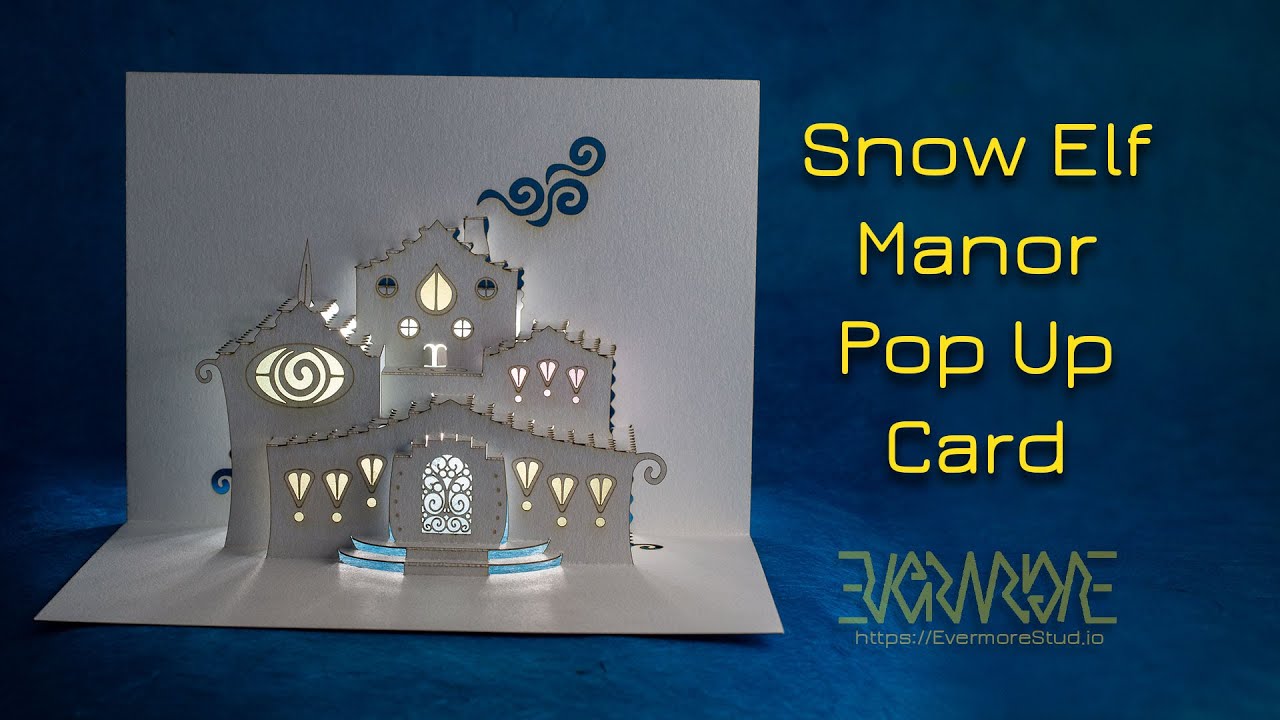 Snow Elf Manor Origamic Architecture / Kirigami Pop Up Card - YouTube