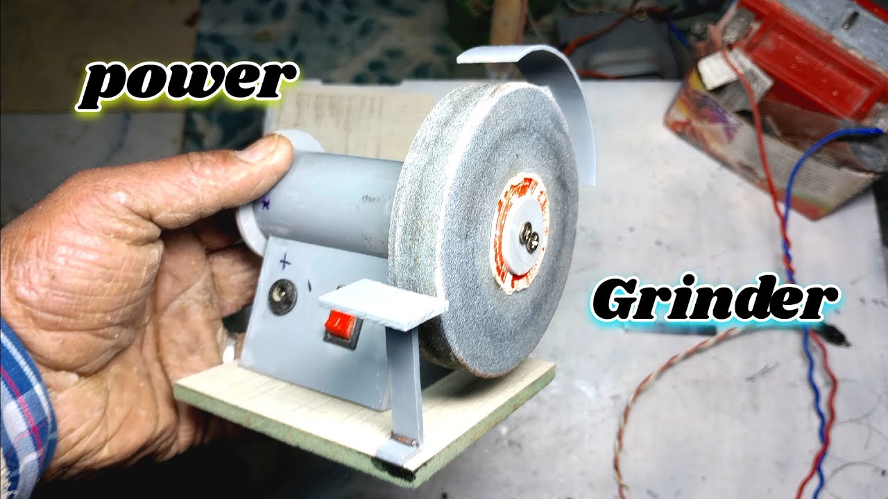 desi jugad homemade power grinding machine how to make it - YouTube