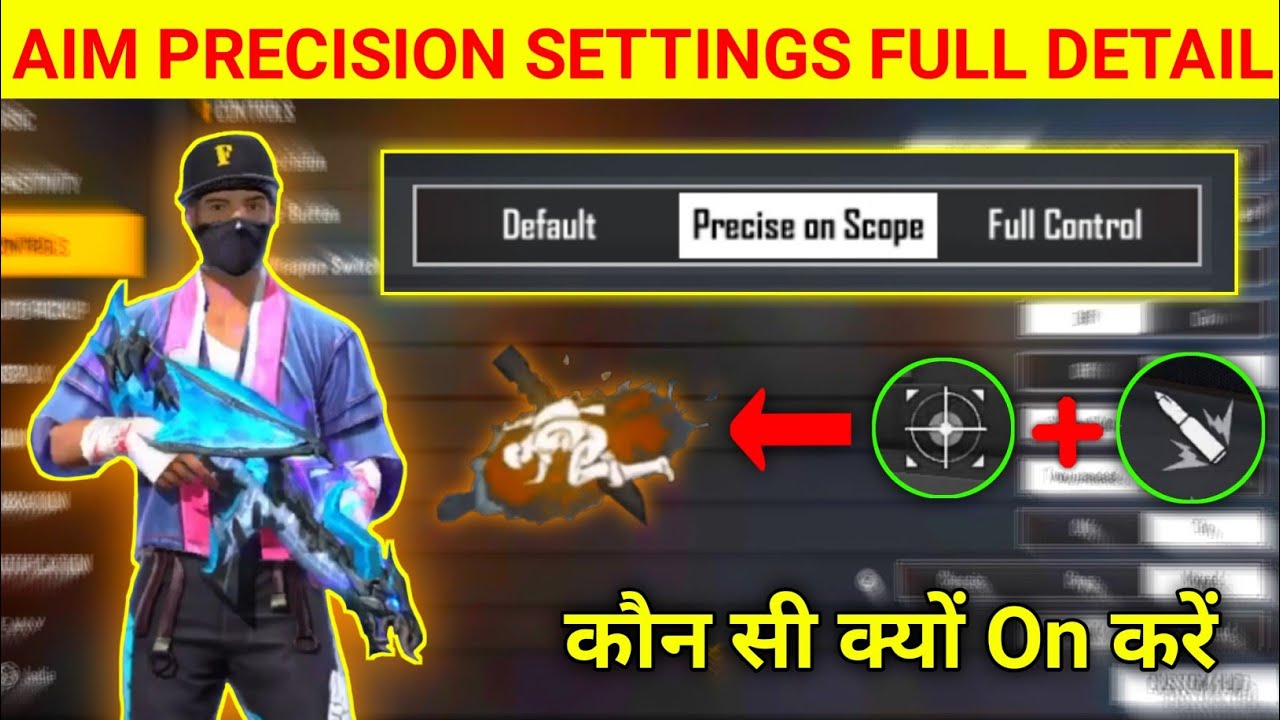 Aim Precision Control Settings Full Details || Free Fire Max Pro Player ...