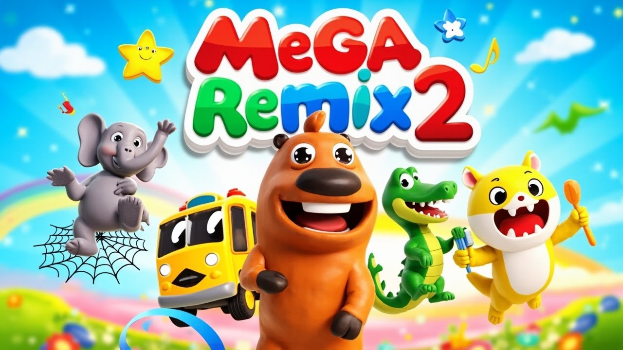 🎶🐘🌈 ¡Mega Remix Infantil 2- 20 Minutos de Canciones y Diversión! | 20 ...