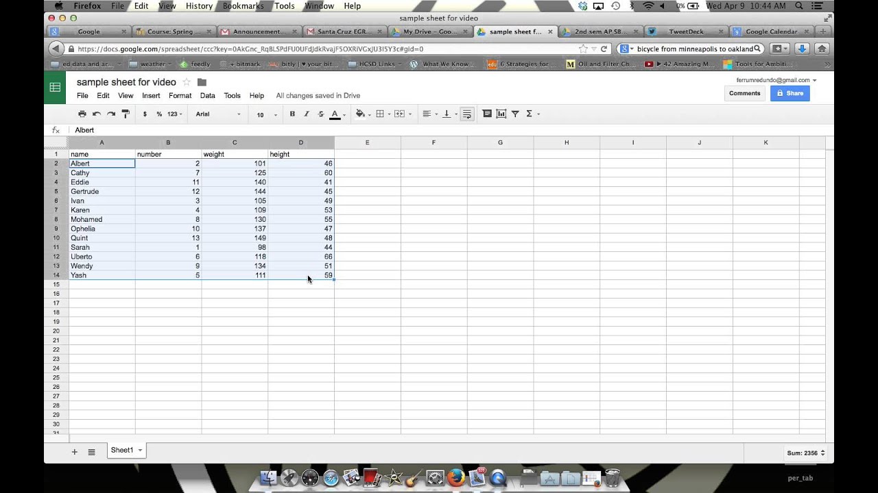 Sorting data on Google drive spreadsheet - YouTube