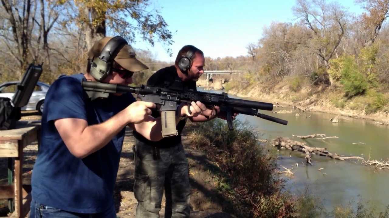 HK MP5 Vs. COLT M16 AAC 7.62 SD Suppressed Full Auto 300 Blackout - YouTube