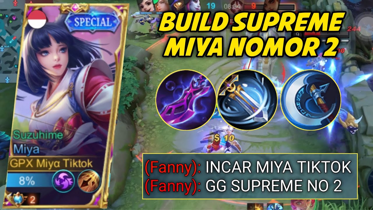 AKHIRNYA SUPREME MIYA NOMOR 2! BEGINI CARA PAKAI MIYA DENGAN BENAR! TOP GLOBAL MIYA - MLBB - YouTube