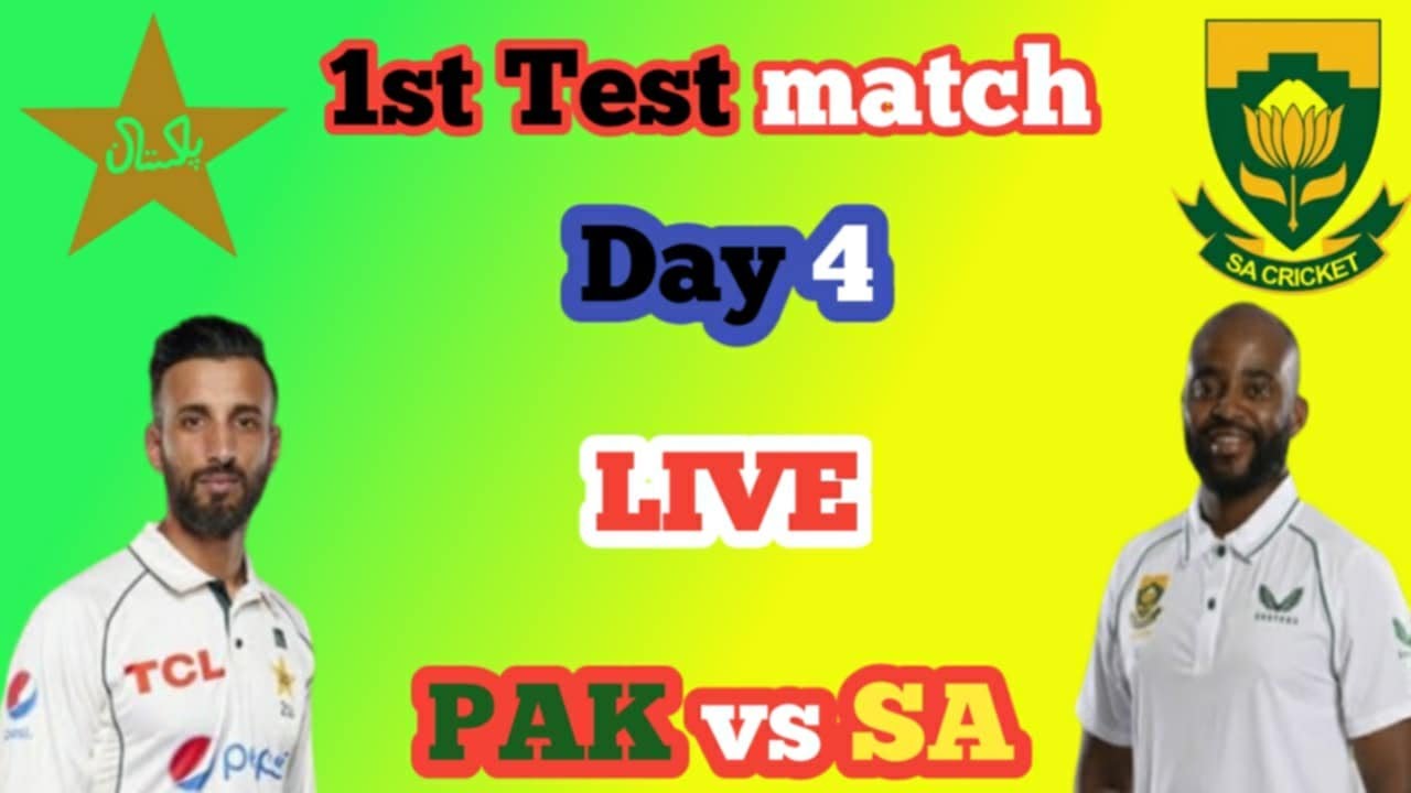 Live:Pakistan vs South Africa 1st Test Match Day 4| Live Streaming ...