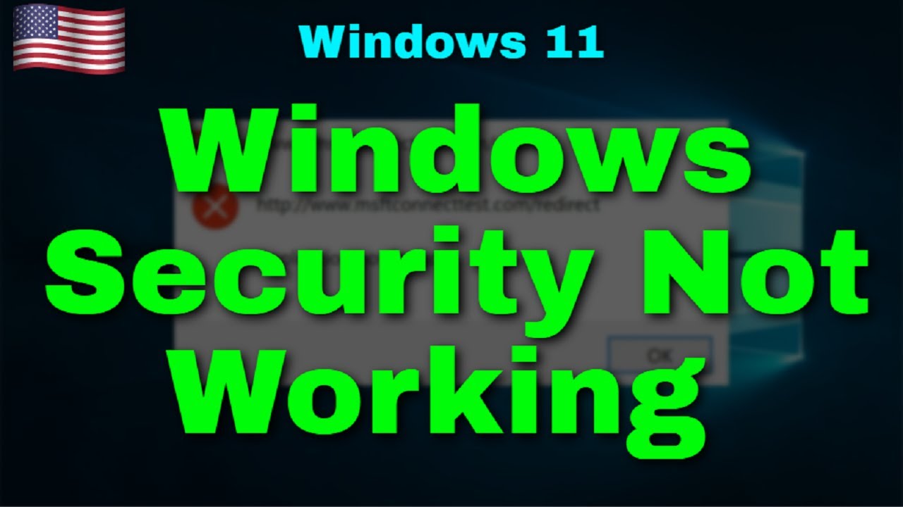 Windows Security Not Working in Windows 11 - YouTube