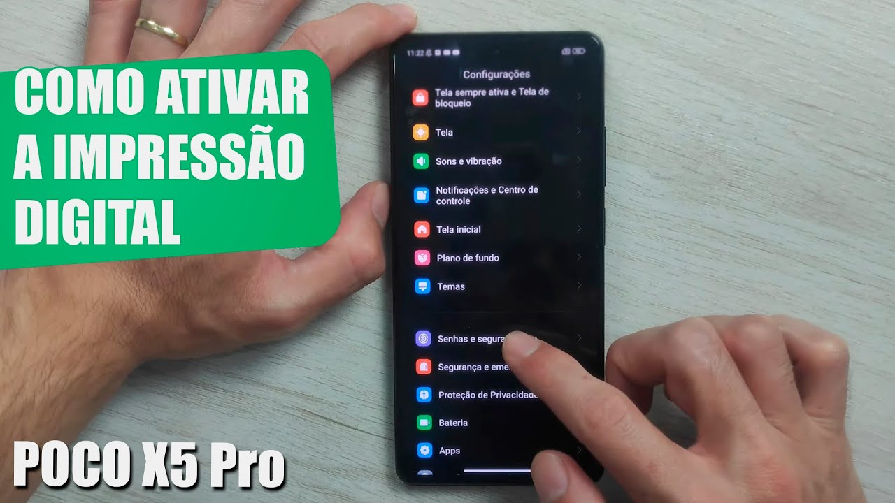 Como ativar a impressao Digital do Xiaomi POCO X5 Pro - YouTube