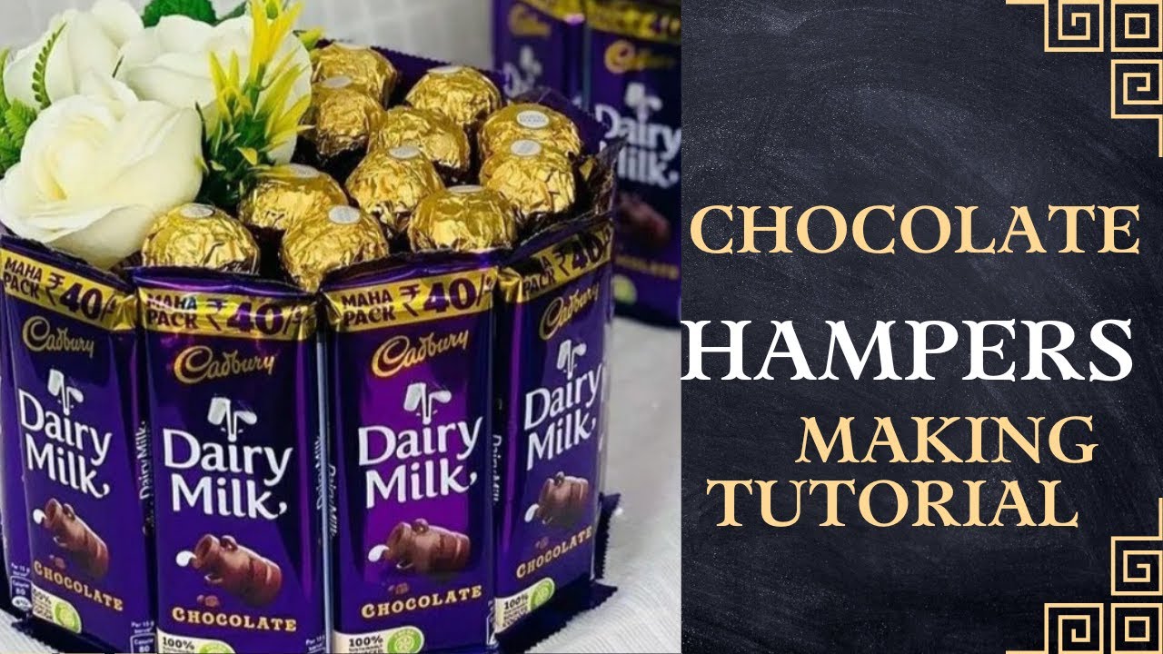 Chocolate hamper | Engagement Hamper Making |Gift Hamper | Easy step Chocolate hamper - YouTube