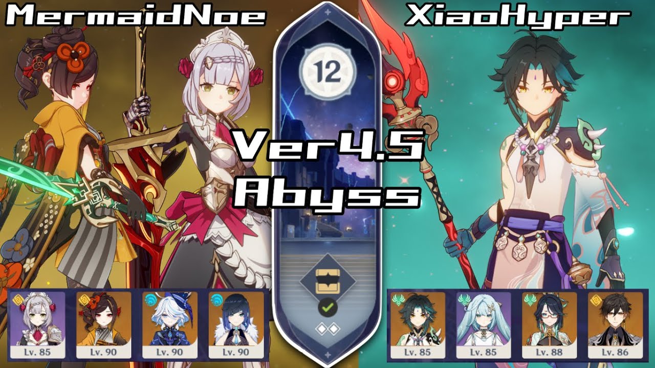 C1 Chiori C0 Noelle Mermaid & C0 XiaoHyperCarry | Spiral Abyss 4.5 ...