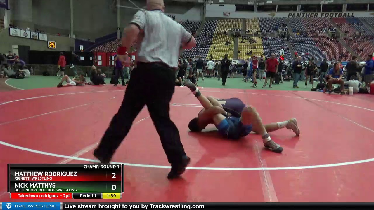 16U 152 Matthew Rodriguez Righetti Wrestling Vs Nick Matthys Bettendorf ...
