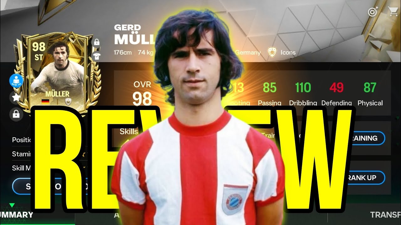 PRIME ICON GERD MULLER REVIEW H2H GAMEPLAY FC MOBILE - YouTube