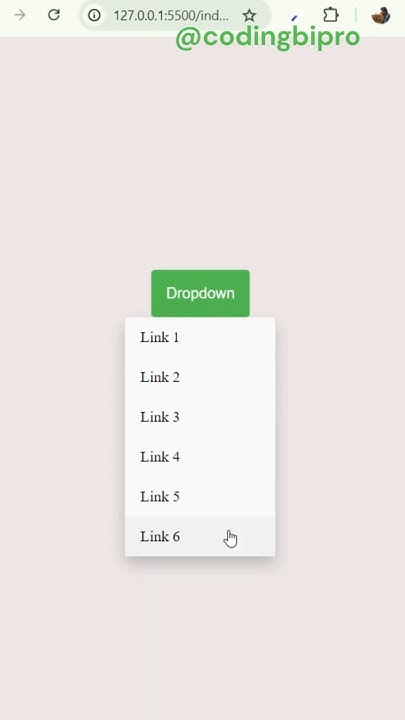Dropdown Menu | HTML CSS #codingbipro - YouTube