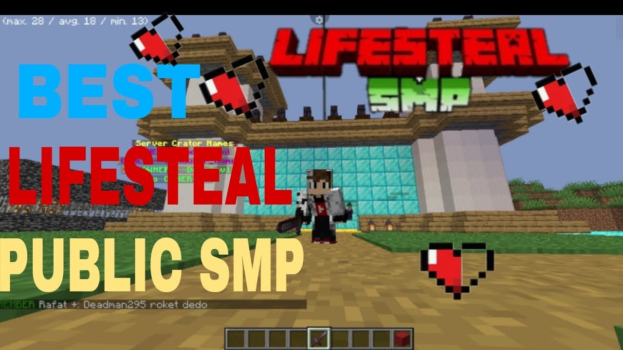 Lifesteal Smp Public Smp In Minecraft Pe 1.19+ | best smp server for ...