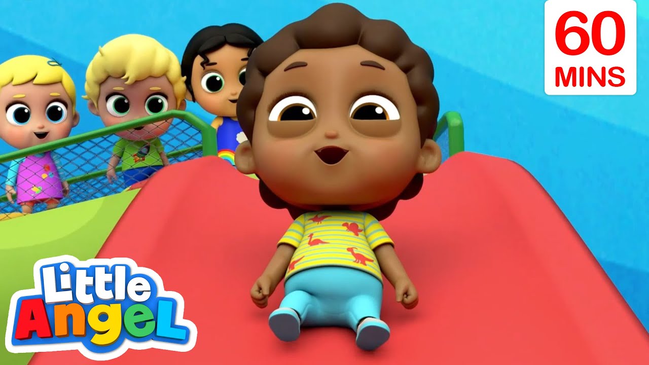 Little Angel - 10 Babies On The Slide | Learning Videos For Kids ...