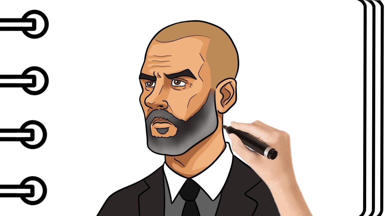 Como Dibujar a PEP GUARDIOLA Paso a Paso | Mapi Art TV - YouTube