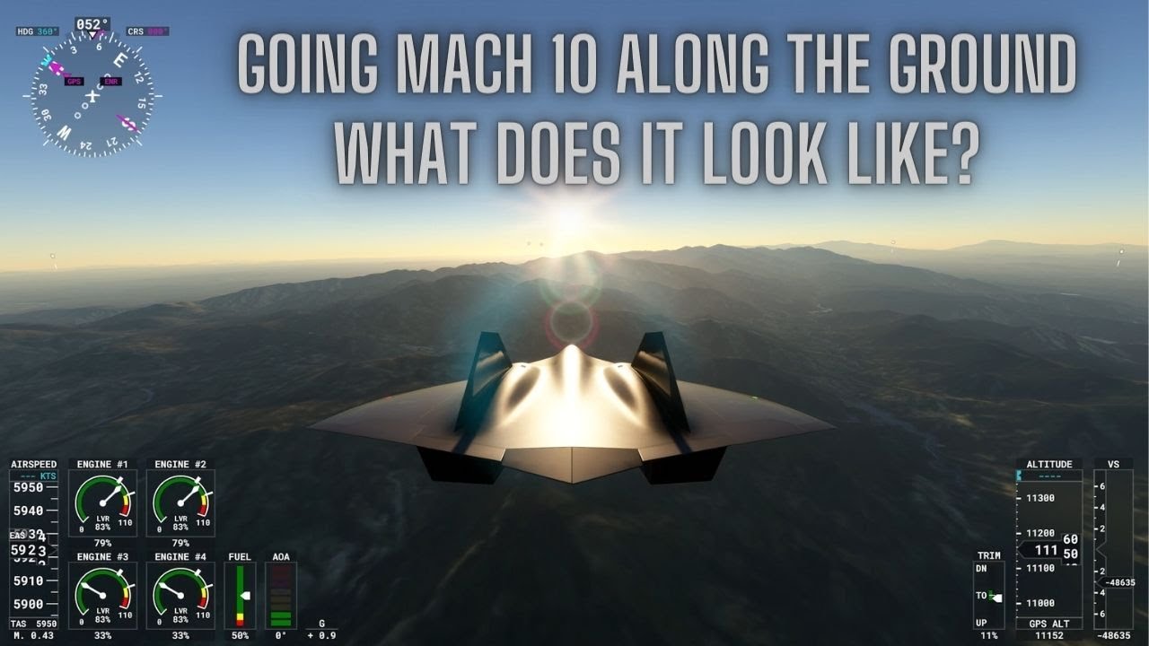 MSFS - What Does Flying Mach 10 Look Like on the Ground in the Top Gun ...