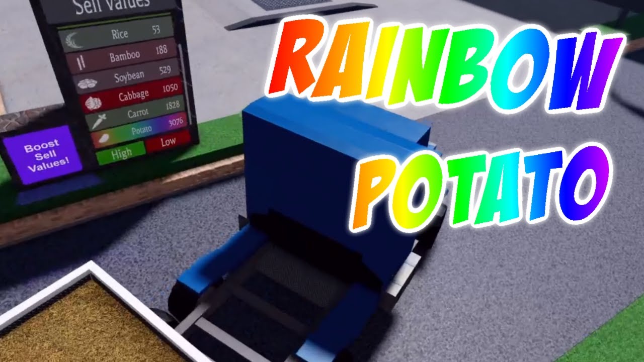 🌈RAINBOW POTATOES! Best Crop! Buying Animals! Roblox Farming and ...