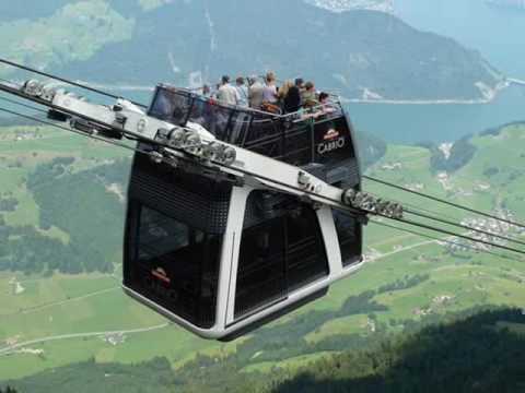 Stanserhorn open air cable car and panoramic restaurant - Open Top ...