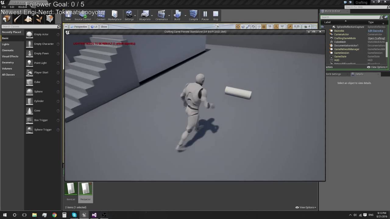 Basic inventory and crafting system in C++ for UE4 - YouTube