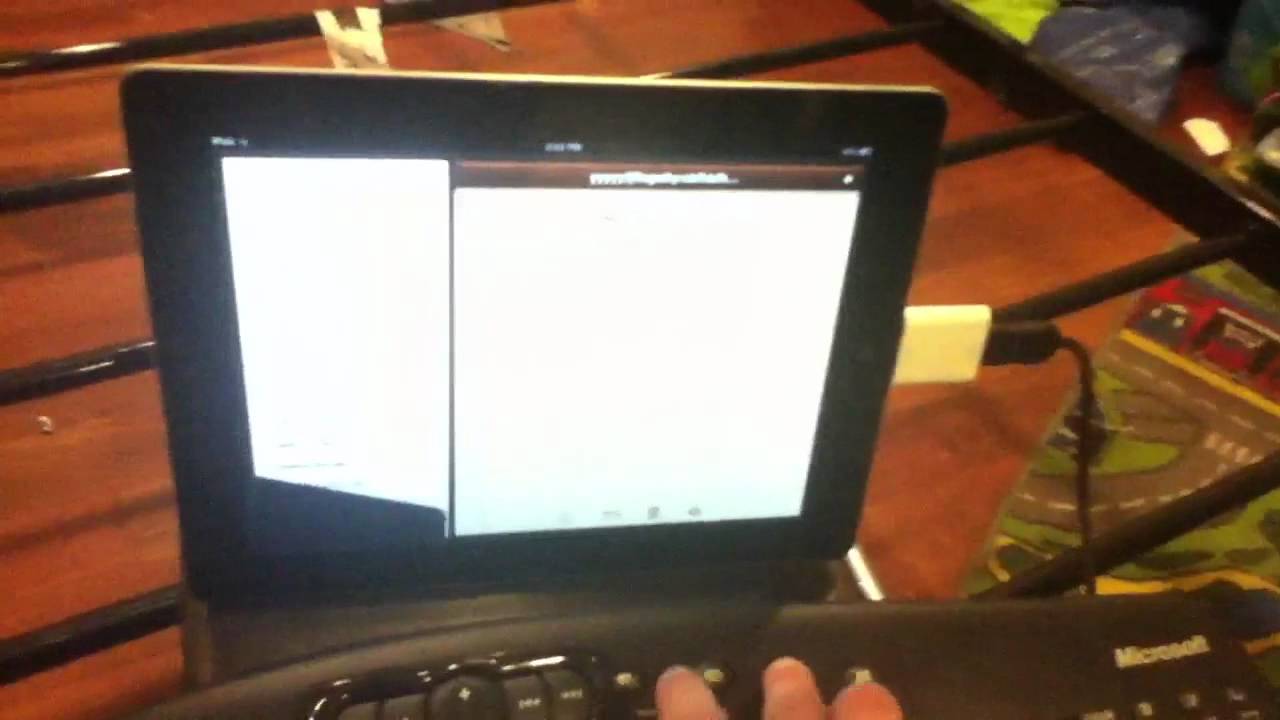 Using a wireless Microsoft keyboard with the iPad 2 - YouTube
