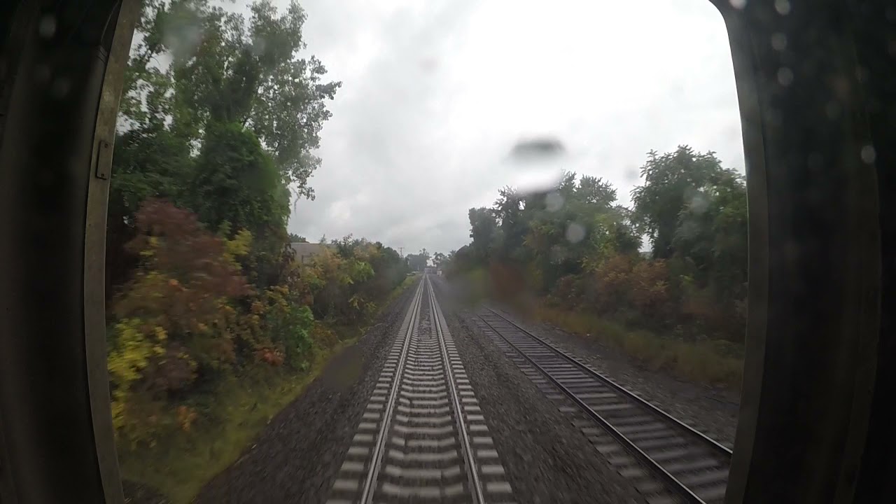 Amtrak Train 56 - Hartford to Windsor Locks Rear View (GoPro) - YouTube