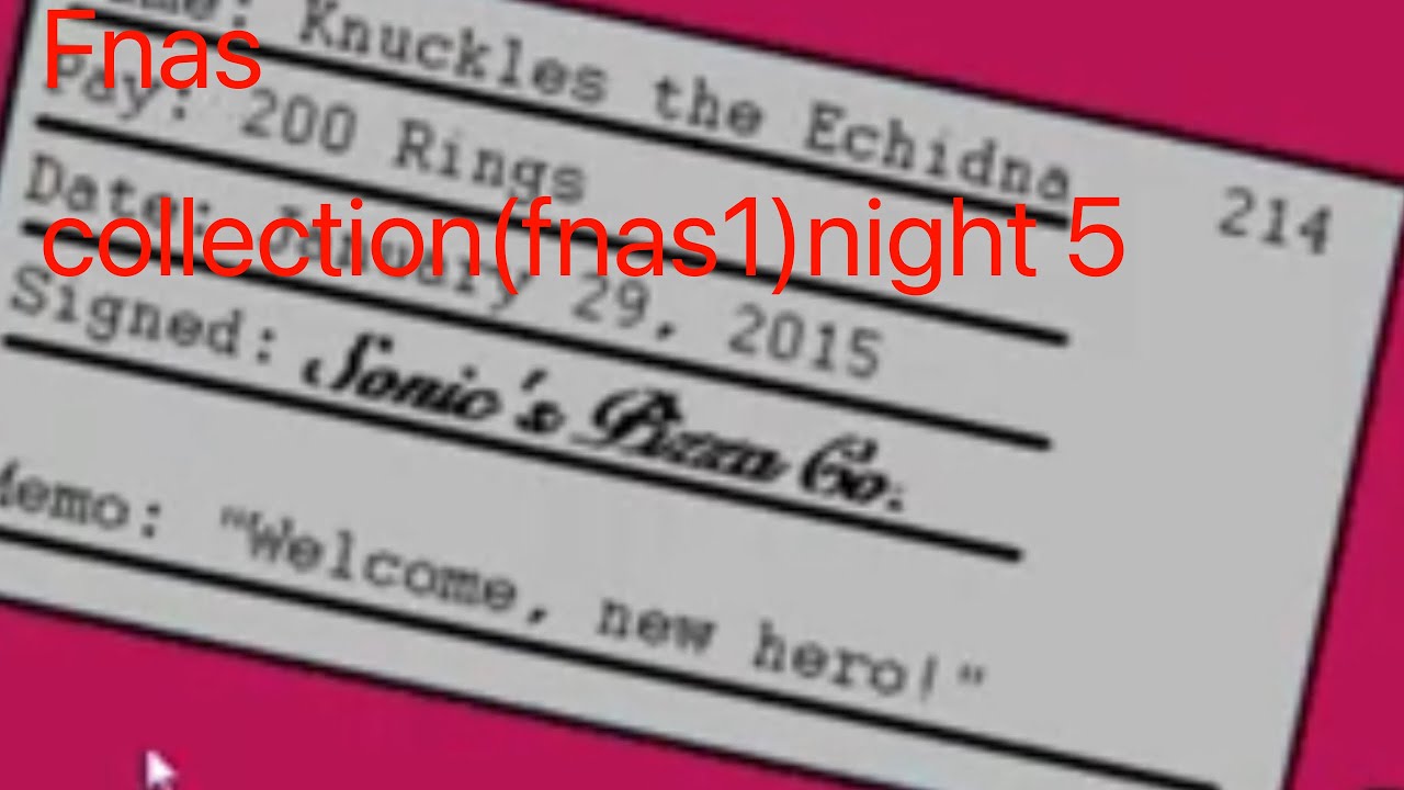 [OLD] Five Night's at Sonic's Collection part 3(fnas 1 Night 5 Complete ...