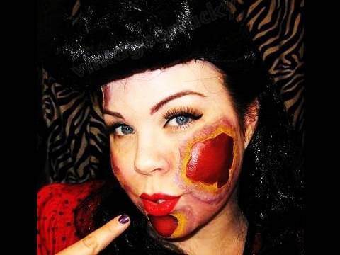 Zombie Pin-Up Halloween Makeup - YouTube