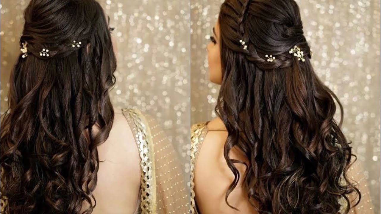 Hairstyle for long hair || Hairstyle for wedding || curls hairstyle ...
